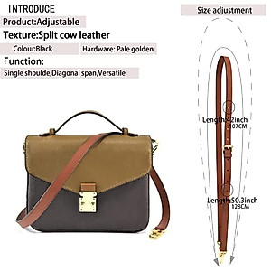 GOXTECH Purse Strap Adjustable Replacement Crossbody Shoulder Bag Handbag（Dark Brown）