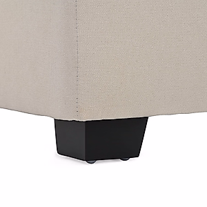 Merax Sofa with Removable Back and Seat Cushions and 4 Comfortable Pillows, Beige