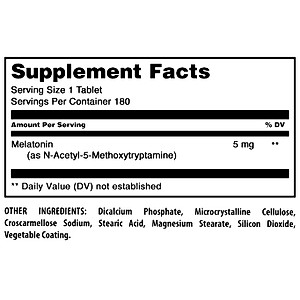 Amazing Formulas Melatonin Supplement | Unflavored | 5 Mg | 180 Tablets | Non-GMO | Gluten Free | Made in USA