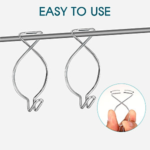 48 Pack Drop Ceiling Clips Hanging Ceiling Hook Clips Hanging on Suspended Ceiling Tile, Grid Clips Hanger Hooks for Light Plant Office Home Stores Classroom and Wedding Decorations, Hanging Sign