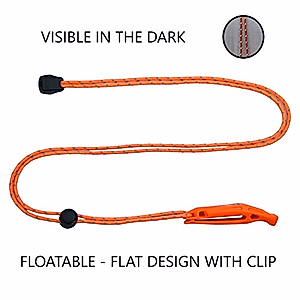LuxoGear Emergency Whistles with Lanyard Safety Whistle Survival Shrill Loud Blast for Kayak Life Vest Jacket Boating Fishing Boat Camping Hiking Hunting Rescue Signaling Kids Lifeguard Plastic 2 Pack