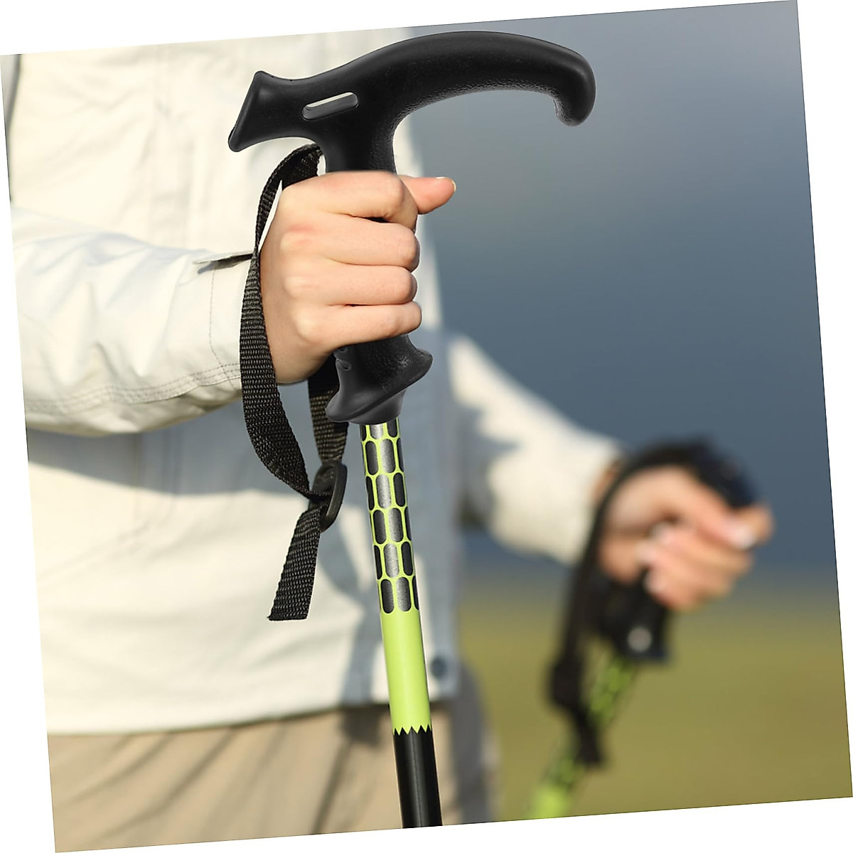 VILLFUL Accessories for Men Outdoor Walking Stick Hiking Stick Accessories Plastic Cane Head Polished Stick Handle Walking Cane Head Knob Trekking Poles Polishing Stick Miss Black Handles