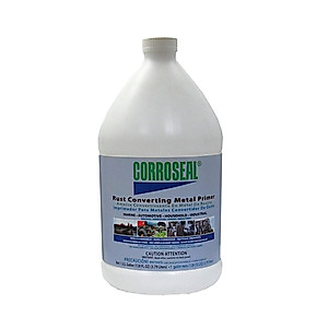 Corroseal Water-Based Rust Converter Metal Primer (1 Gallon) and Evapo-Rust ER012 Super Safe Non Toxic Rust Remover (128 oz.)
