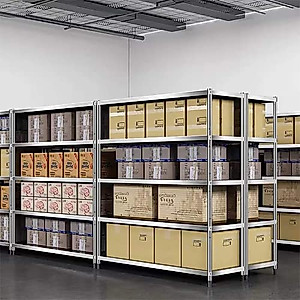 Generic XBSM Stainless Steel Shelves 4-Tier Adjustable Shelving Unit Heavy-Duty Shelf Suitable for Kitchen Commercial Restaurant Garage Storage 200lb Per (35.5L×13.7W inch)