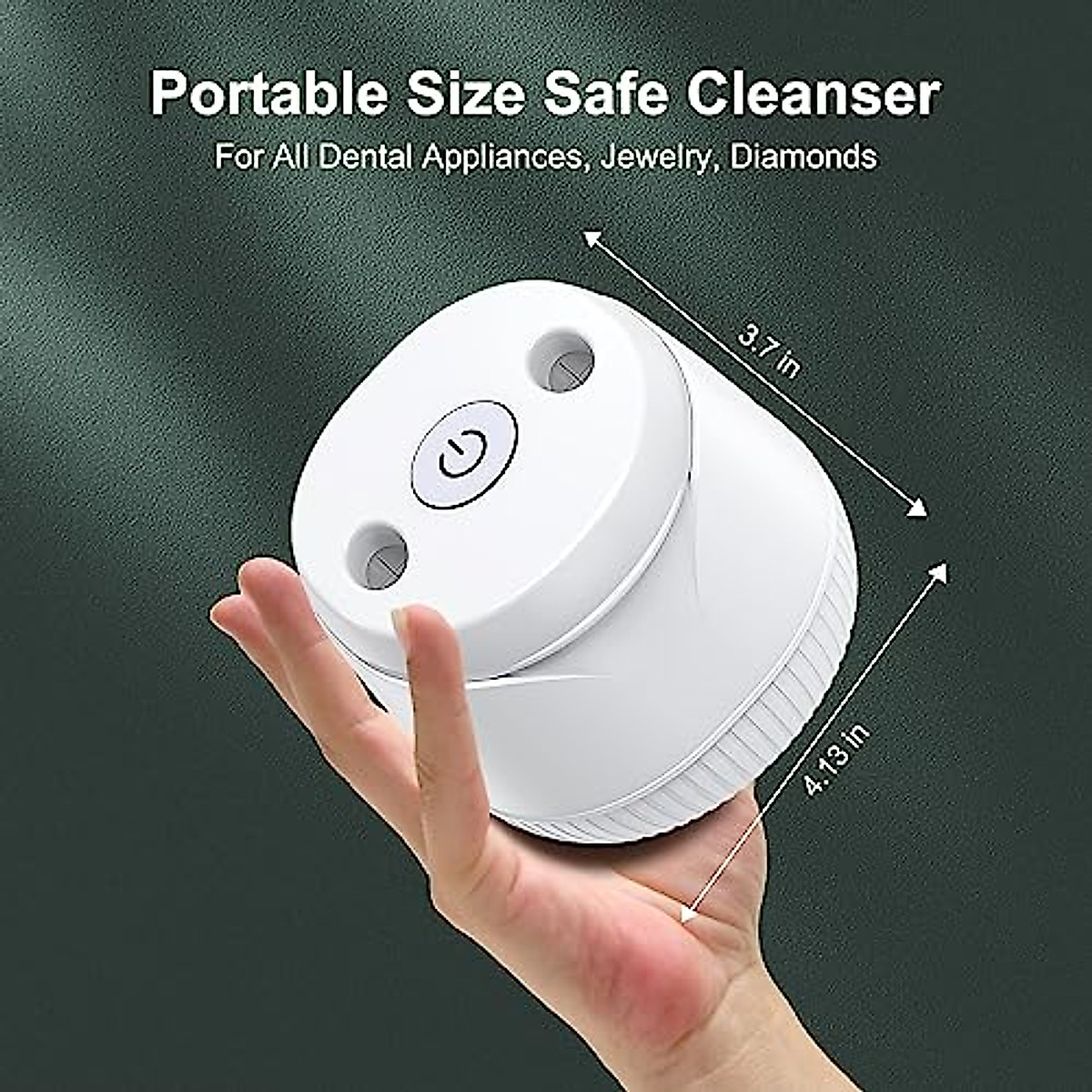Ultrasonic U-V Cleaner for Dentures, Retainer, Mouth Guard, Aligner, Whitening Trays, Toothbrush Head, 45kHz Ultrasonic Jewelry Cleaner, 200ML Ultrasonic Retainer Cleaner Machine at-Home or Travel Use