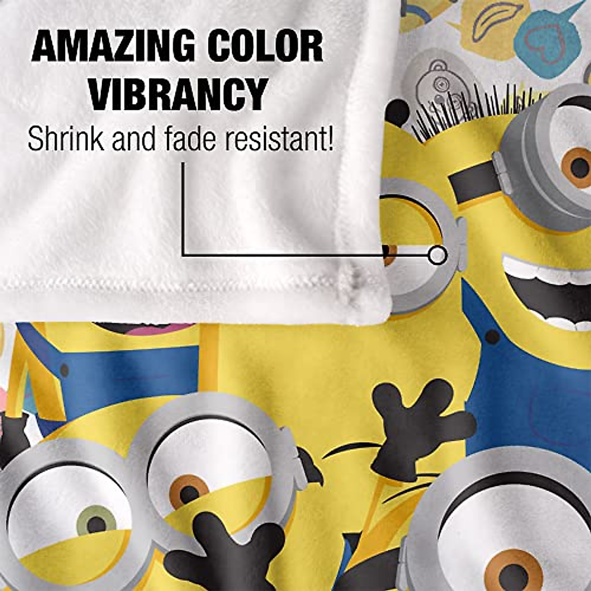Minions Blanket, 36"x58" Waving Silky Touch Super Soft Throw Blanket
