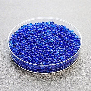 Dry & Dry [2 LBS] Blue Indicating Silica Gel Beads Desiccants (Industry Standard 3-5 mm) - Reusable Desiccant Beads Silica Beads(Blue to Pink)