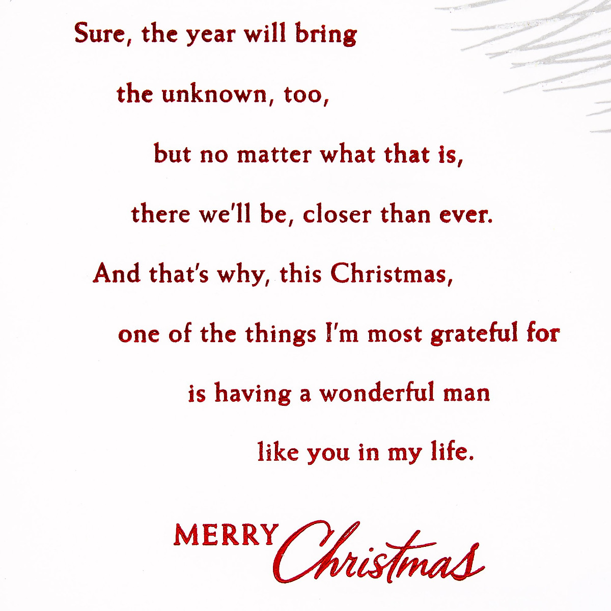 Hallmark Christmas Romantic Card for Husband or Boyfriend (Love of My Life Forever) (0599XXH2085)