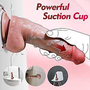 Sex Toys Huge Thick Dildos - 2'' Diameter Realistic Silicone Dildos Anal Dildo with Strong Suction Cup for Hands-Free Play, Adult Sex Toys Big G Spot Dildo Lifelike Penis Adult Toys for Women Couple