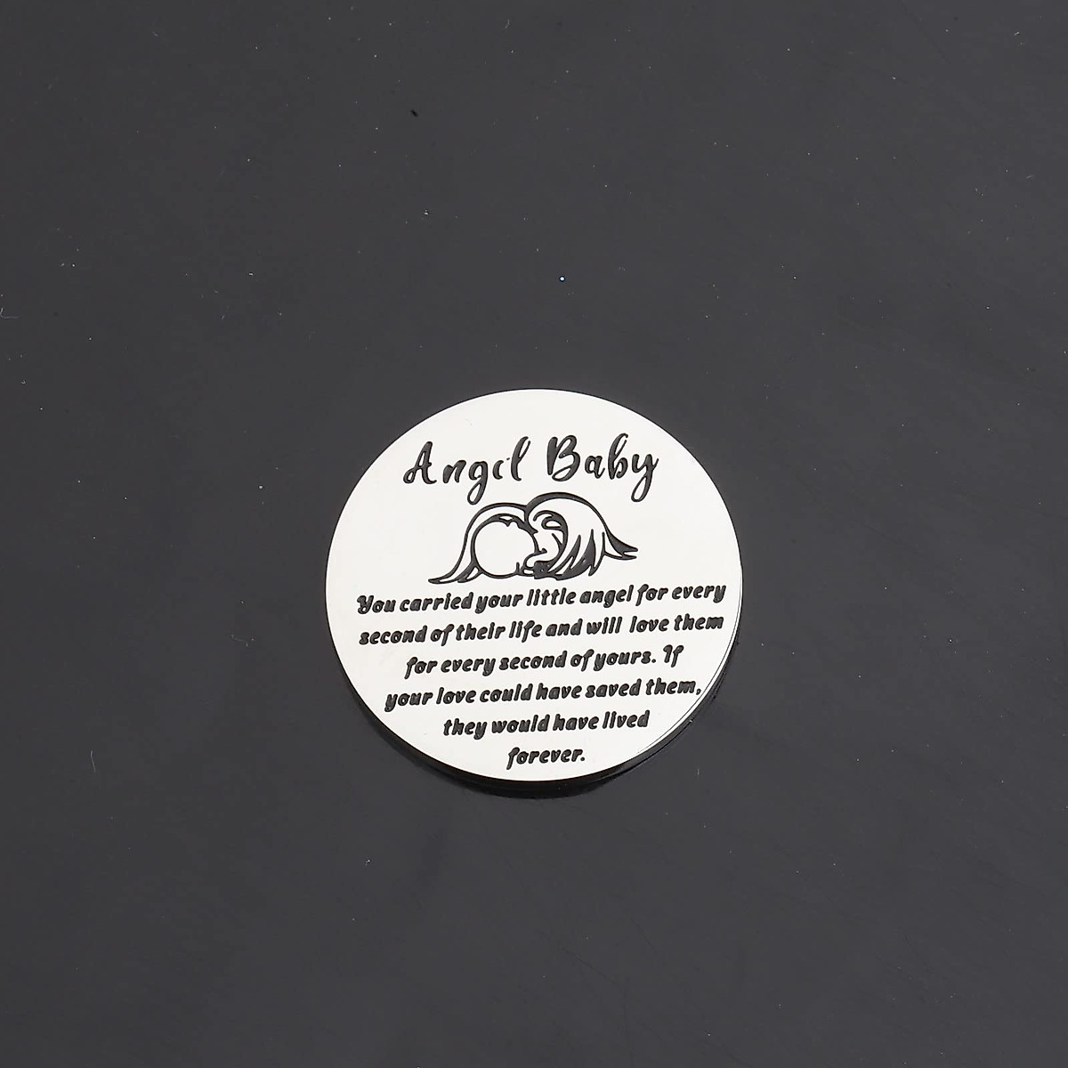 BAUNA Miscarriage Gifts Angel Baby Memorial Token Miscarry Infant Loss Gift for Parents Grief Sympathy Packet Token (Angel Baby Memorial Token)