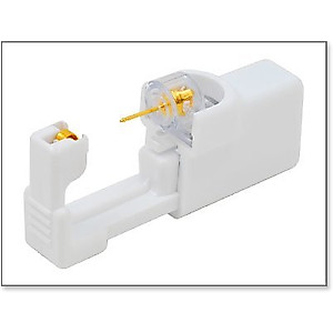 Silver Mini 3mm Green August Birthstone Ear Piercing Earrings Hypoallergenic Studex System 75