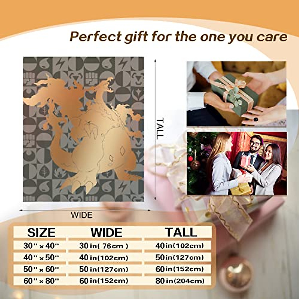 Fluffy Cozy Fleece Blanket with Vibrant Colors and Cute Design, Soft and Warm Throw Blanket for Couch Sofa Office - 50x60 Inches