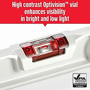 Kapro - 930 SmartCast Professional Level - Cast Mason’s Level - Features Optivision Red Acrylic Vials - VPA Tested - Aluminum - 32 Inch