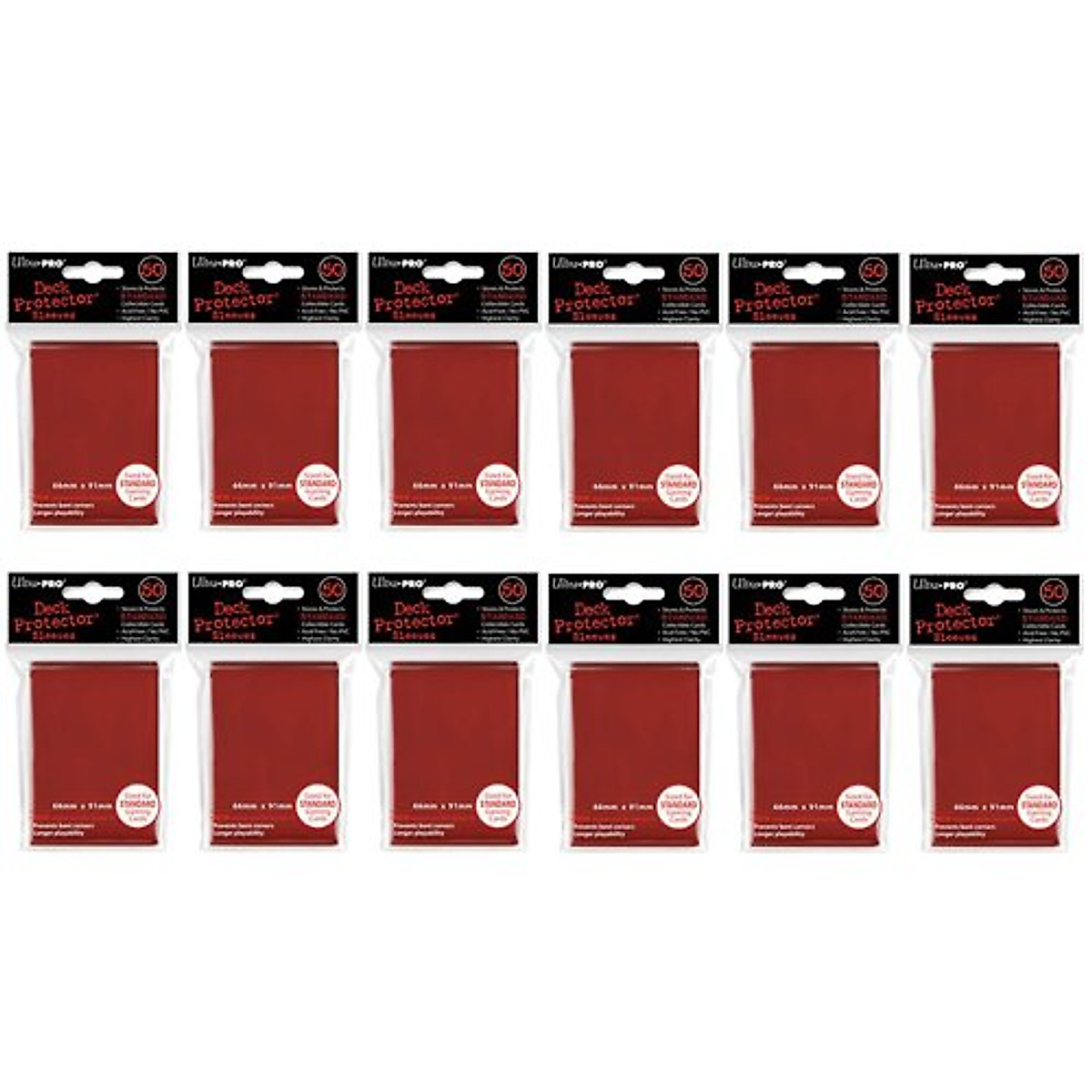 600 Ultra PRO Red Deck Protectors Sleeves Standard MTG Colors