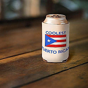 Custom Sleeves for Cans Drink Cooler Coolest Puerto Rican Countries Rica Scuba Foam Party Beer Cover White Personalized Text Here