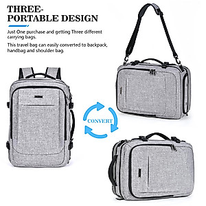 LOKASS 55L Travel Backpack All in One Carry on Backpack/Handbag/Shoulder bag, Flight Approved Travel Essentials Luggage Bag for Business Trip Travel, with Removable Toiletries Display Bag