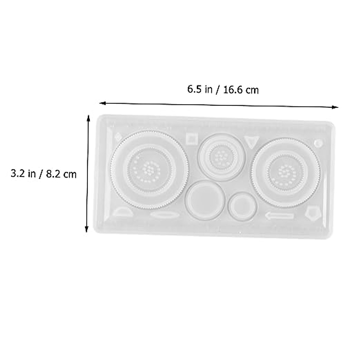 VILLCASE 1pc Kaleidoscope Mold Resin Silicone Molds Resin Tray Molds Silicone Tray Mold Silicone Resin Ruler Making Mold Silicone Molds for Resin Ruler Casting Mould Silica Gel White