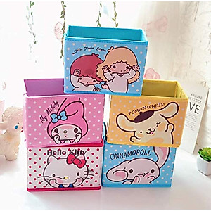 Kerr's Choice Collapsible Storage Bin Yellow Foldable Baskets | Kawaii Office Desk Room Decoration Cute Room Decor