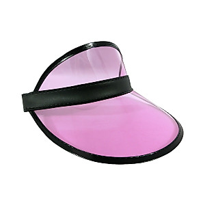 Nicky Bigs Novelties Clear Colored Plastic Sun Visor Tennis Beach Bingo Vegas Dealer Golf Casino Hat
