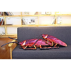 Creative Cockroach Plush Pillow 3D Animal Insect Stuffed Throw Pillow Funny Home Sofa Car Decoration Play Toy Doll Unique Birthday Gift (55 CM=21.5 in)