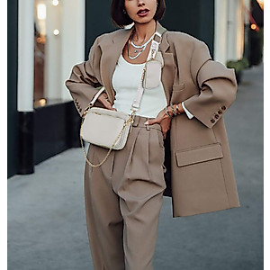 UTO Small Crossbody Bags for Women 3 in 1 Trendy Belt Purse Fashion Designer Mini Cute Sling Fanny Chest Pack