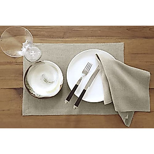 Solino Home Linen Cloth Napkins Set of 4 – Natural, 100% Pure Linen Fabric Dinner Napkins 20 x 20 Inch – Fete Machine Washable Napkins for Summer – Handcrafted from European Flax