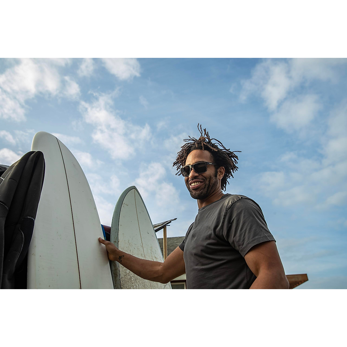 Suncloud Rambler Polarized Sunglasses – 100% UV Protection – Comfortable Fit, Trendy Design – for Men & Women – Blackened Tortoise + Polarized Brown Lenses