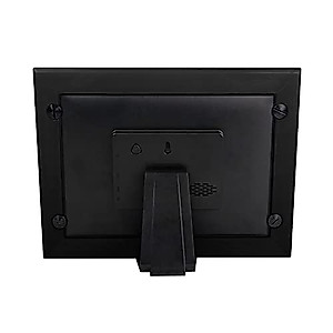 Brookstone PhotoShare 8” Smart Digital Picture Frame, Send Pics from Phone to Frames, WiFi, 8 GB, Holds 5,000+ Pics, HD Touchscreen, Premium Black Wood, Easy Setup, No Fees