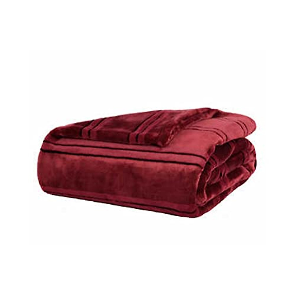 Life Comfort Luxe Velvet Throw Ivory 60x70in 100% Polyester Red