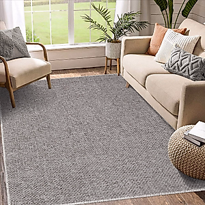 FairOnly Area Rug 8x10 Washable Rug Large Modern Solid Rug Neutral Rug Traditional Rug Solid Floor Cover Non-Shedding Rug Contemporary Rug Solid Casual Mat for Bedroom Living Room Farmhouse