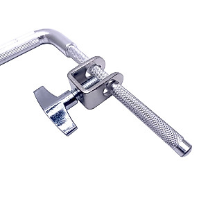 TUOREN Cowbell Mount L-Rod Attachment 9.5mm Diameter Percussion Mount Rod Cowbell Mounting Arm Perfect for Drummer Drum Hardware