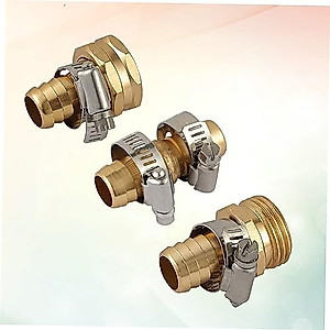 PAREKS 3 Pcs Copper Quick Connector Hose Quick Connector Car Wash Hose Connector Garden Water Quick Connector Accessories repair/2080