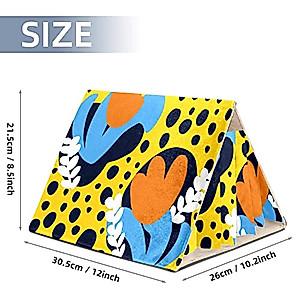 Y-DSIWX Guinea Pig House Bed, Rabbit Large Hideout, Small Animals Nest Hamster Cage Habitats Abstract Flower