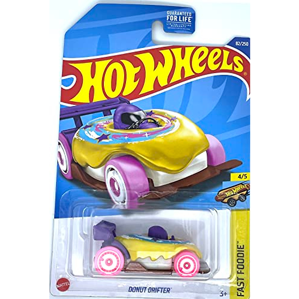 Hot Wheels 2022 - Donut Drifter - Fast Foodie 4/5 [Yellow Icing] 82/250