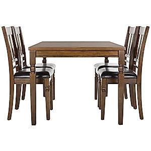 Safavieh Home Collection Kodiak 5 Piece Dining Set, Light oak and Black