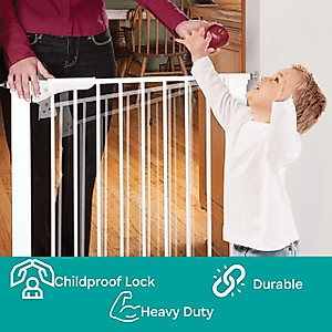 KidCo Gateway Baby Pressure Gate - No Tools or Wall Cups Required, Visual Pressure Indicator, Hold Open Safety Gate - G1000, White