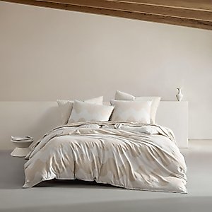 Marimekko - King Duvet Cover Set, Organic Cotton Bedding with Matching Shams, Luxury Home Decor, GOTS Certified (Lokki Beige, King)