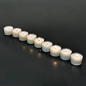 Stonebriar 192 Pack Unscented 6 to 7 Hour Extended Burn Time Clear Cup Tea Light Candles