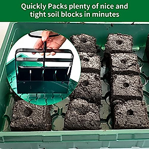 Soil Blocker Maker 2 inch Seed Block Maker with Comfort-Grip Handle for Seed Stater Tray,Most Popular Soil Blocking Tool,