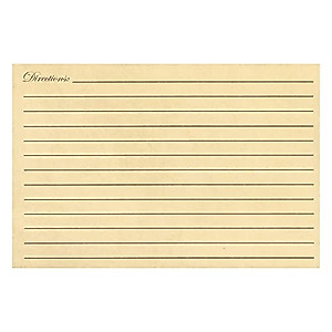 60-Pack Juvale Recipe Cards Double Sided, Bulk Pack Thick Vintage Index Cards 4x6 for Cooking, Baking and Kitchen Organization, Restaurants, Cafes, Diners, Recipes