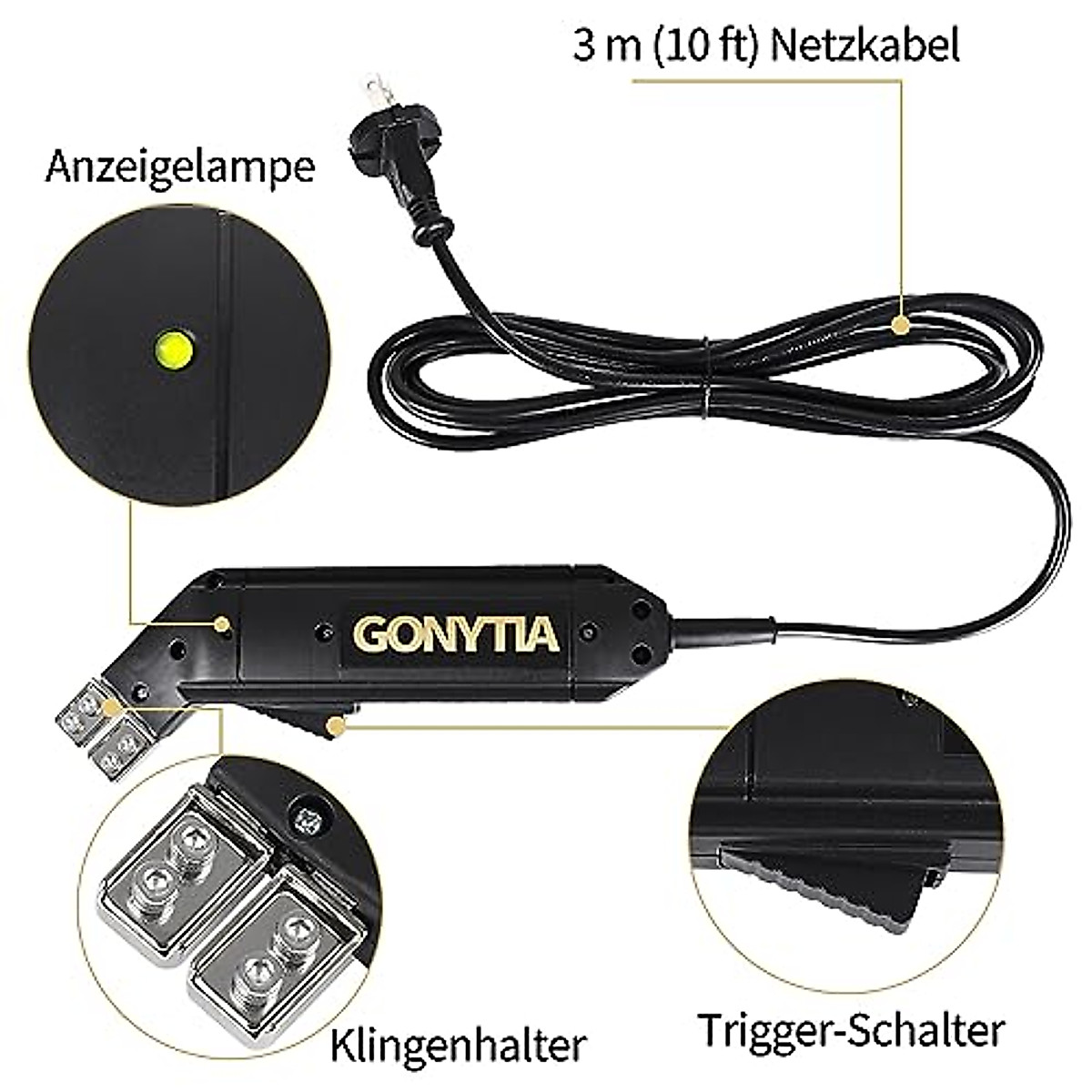 Gonytia Hot Knife Foam Cutter Rope Cutter Fabric Cutter Pro Electric Hot Knife Heat Sealer Cutting Tool kit