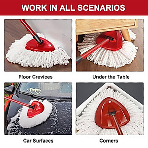 3 Pack Mop Replacement Heads for O-Ceda EasyWrin Spin Mop, Microfiber Spin Mop Refills, Easy Cleaning Mop Head Replacement