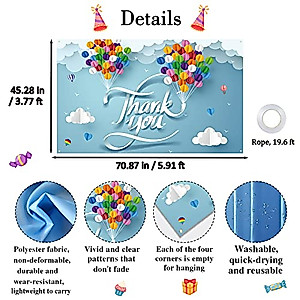 Kimini-Ki Thank You Backdrops for Employees, Employee Appreciation Banner, Thanks to Staff Teachers Sign, Staff Appreciation Decorations, Bridal Shower, Wedding, Retirement Party Decorations