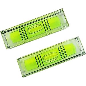 High Precision Bubble Spirit Levels Small Bullseye Level Long Square Mini Level for Wall Frames Hanging RV Tripod etc Measurement Leveling Tool 2 pcs(non-magnetic)
