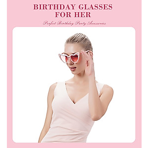 Birthday Glasses for Women- 'Birthday Queen' Birthday Sunglasses for Happy Birthday Party Gifts Accessories Party Favors (Pink)