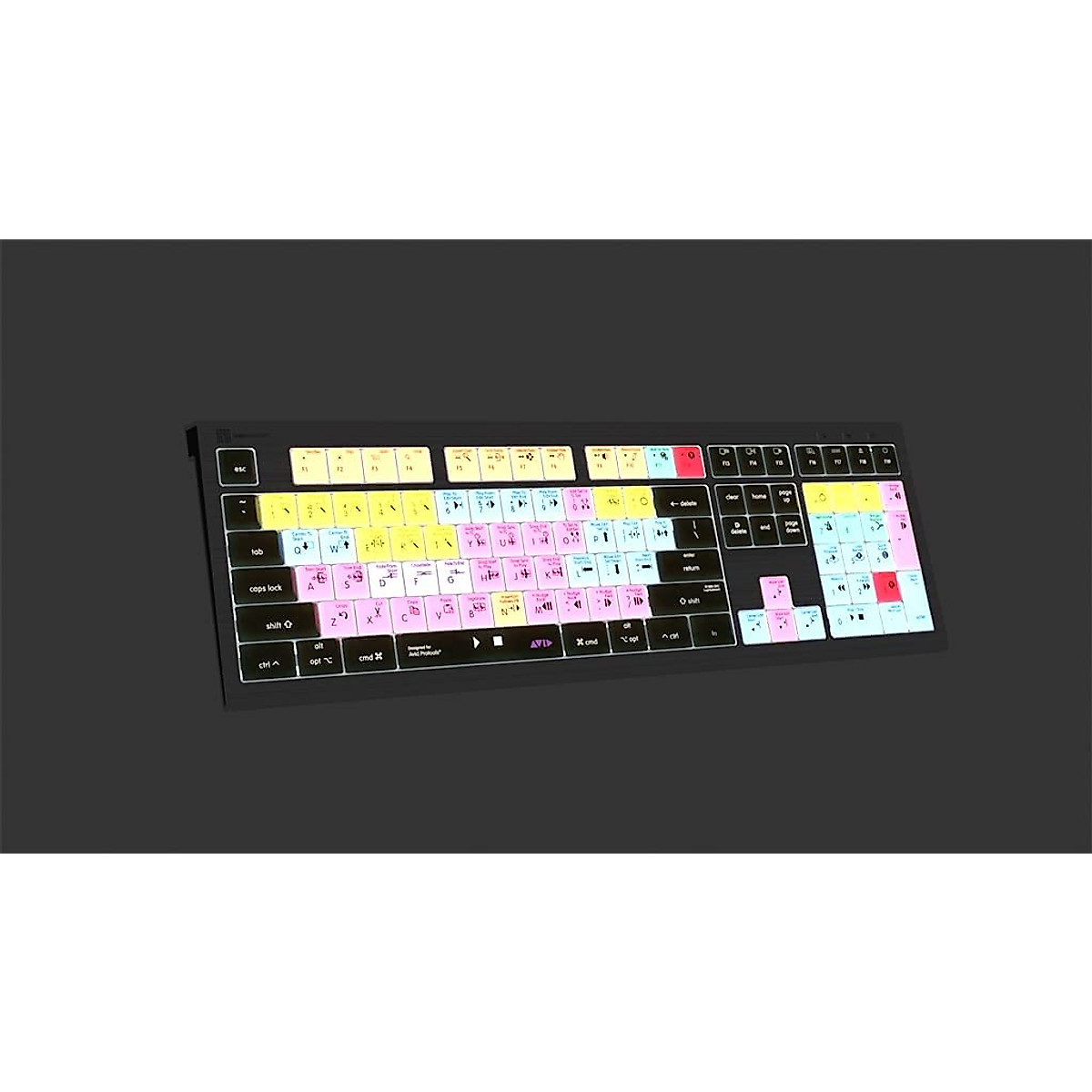 LogicKeyboard keyboard Compatible with Avid Pro Tools Mac Backlit ASTRA - LKBU-PT-AMBH-US