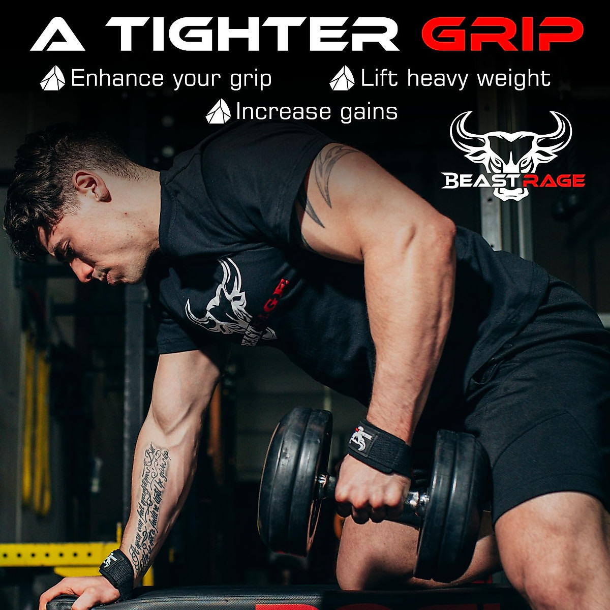 BEAST RAGE Lifting Wrist Straps for Weightlifting, Weight Lifting Straps Gym Power Workouts Lifting Straps Padded Cotton Men Women Supportive Lift Deadlift Straps Hard Pull Exercise Straps (White silicone)