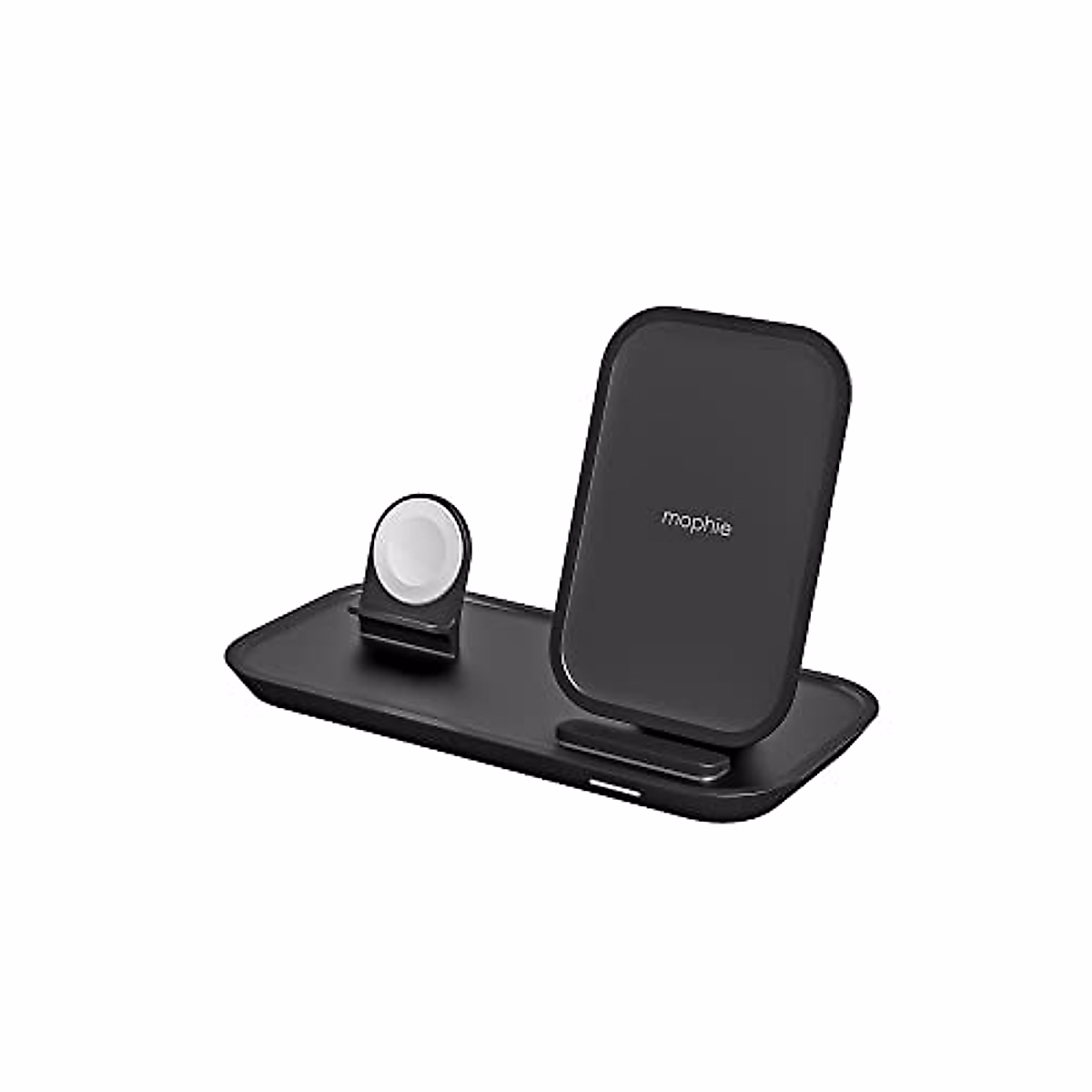 mophie 2-in-1 Wireless Charging Stand - MFI Certified Charger Pad for iPhone and Apple Watch with Additional USB Port for Airpods