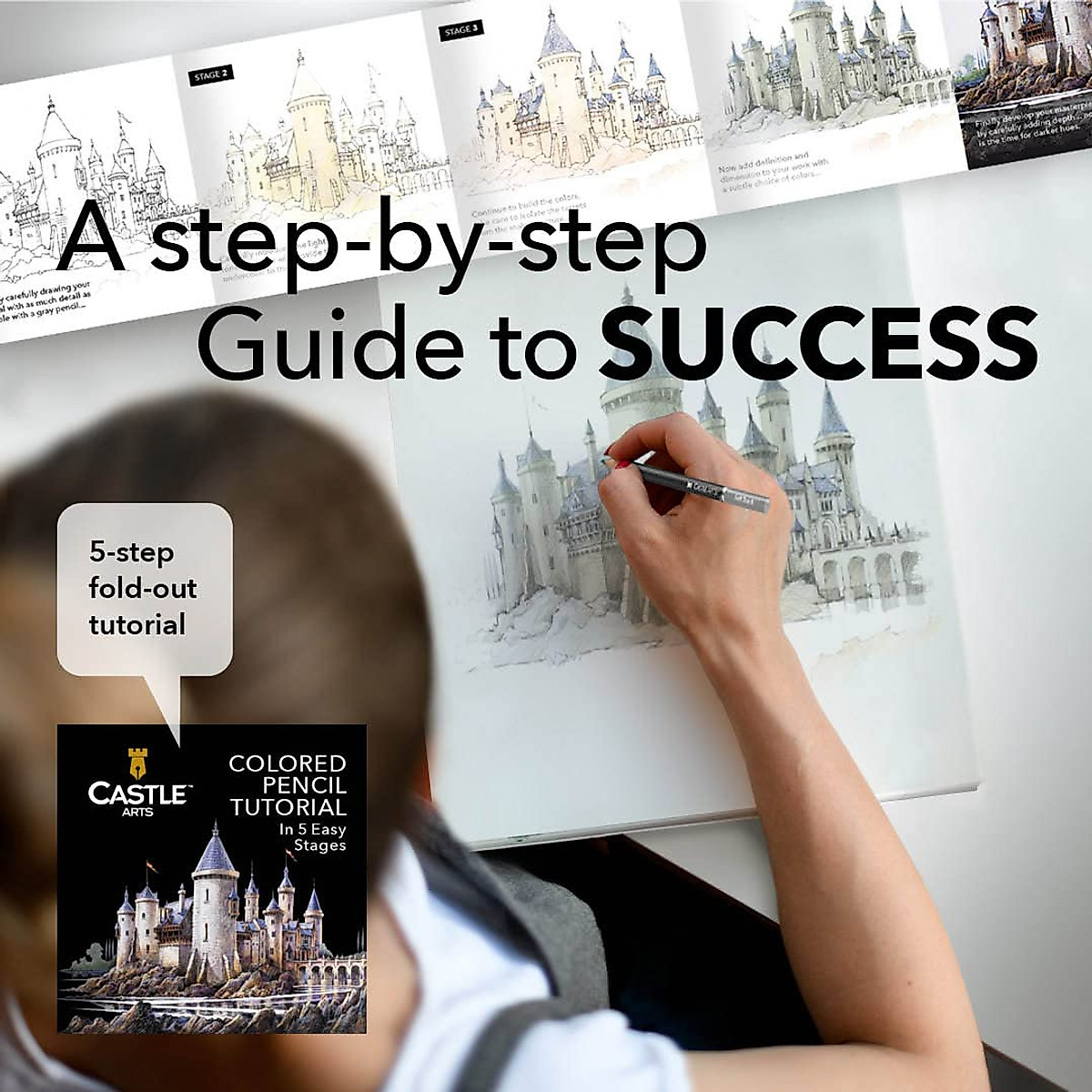 Castle Art Supplies 120 Colored Pencils Set | Quality Soft Core Colored Leads for Adult Artists, Professionals and Colorists | Protected and Organized in Presentation Tin Box