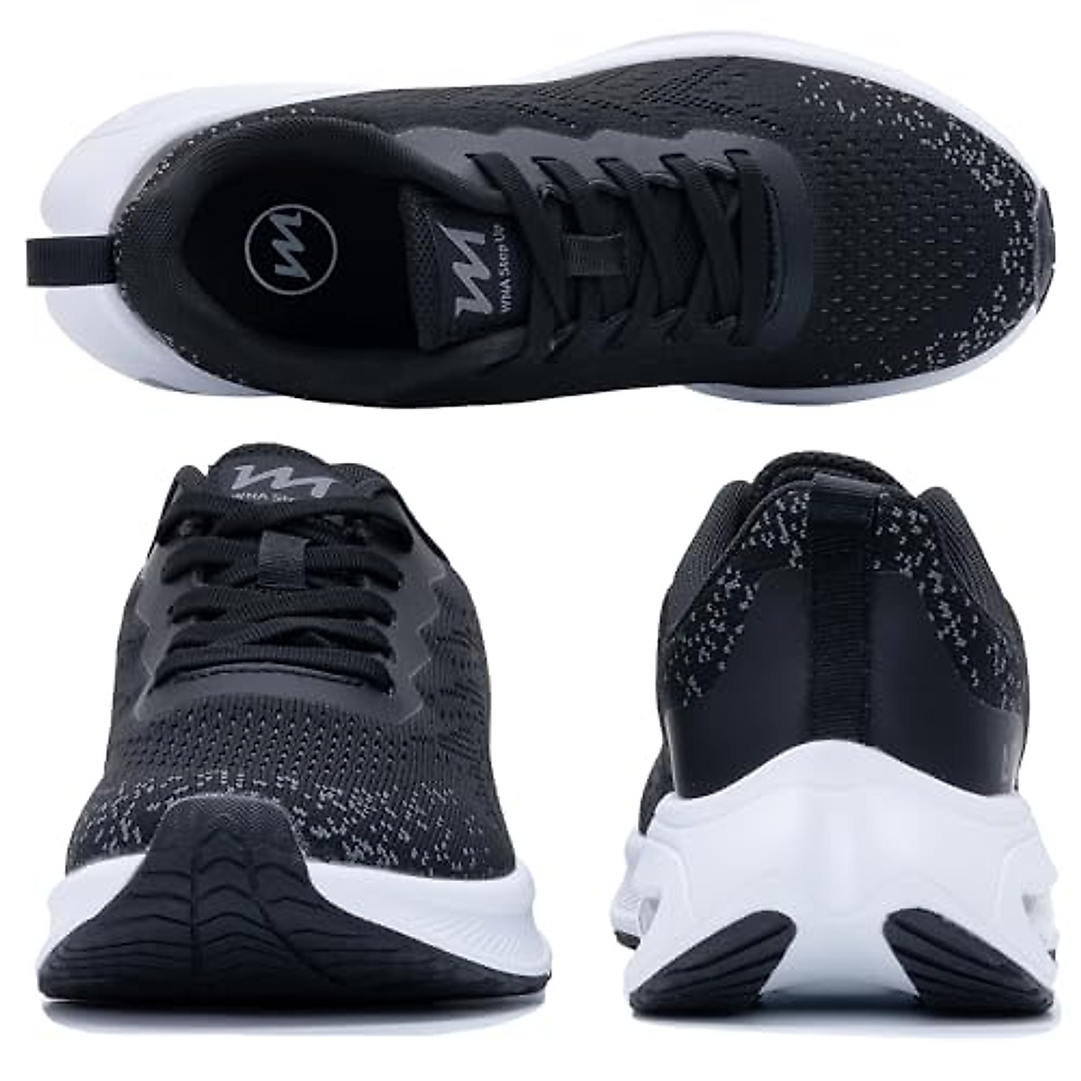 JARLIF Air Running Shoes for Women Athletic Tennis Shoes Breathable Lightweight Sport Shoes Supportive Walking Gym Jogging Sneaker Black 9